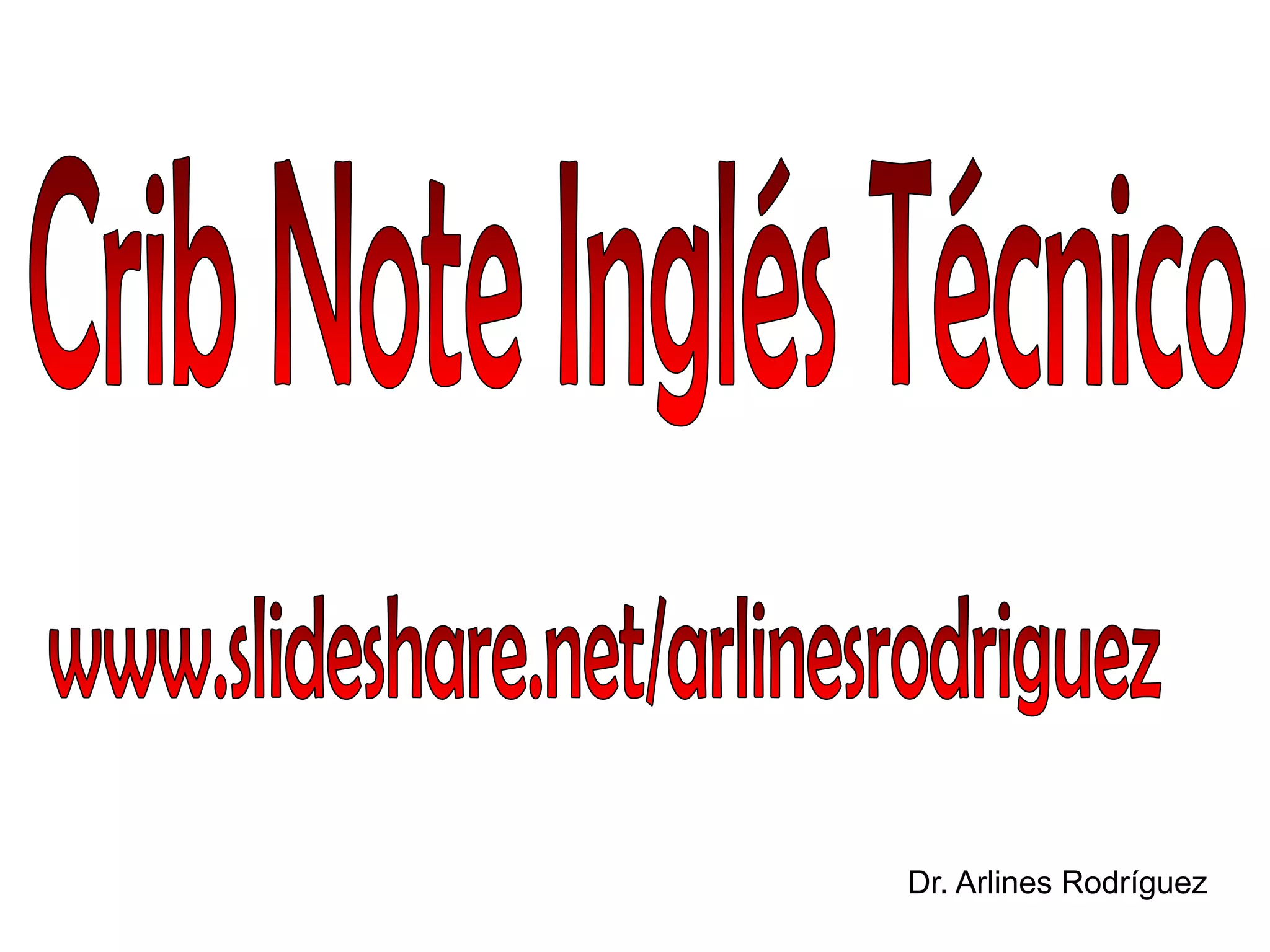 0 .crib note ingles tecnico | PDF