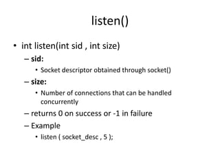 Socket programming | PPTX