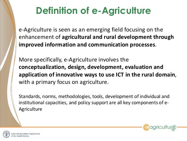 Keynote FAO: E-agriculture - Lessons learnt about ICT4D