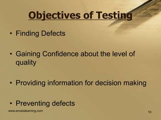 Introduction To Testing by enosislearning.com | PPT