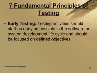 Introduction To Testing by enosislearning.com | PPT