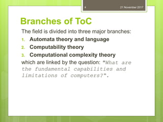 0.0 Introduction to theory of computation | PPTX