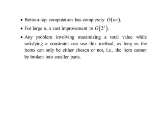 0-1 KNAPSACK PROBLEM | DOCX