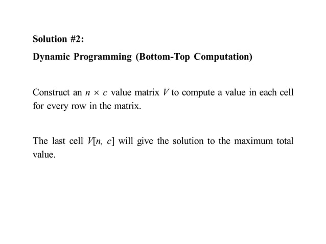 0-1 KNAPSACK PROBLEM | DOCX