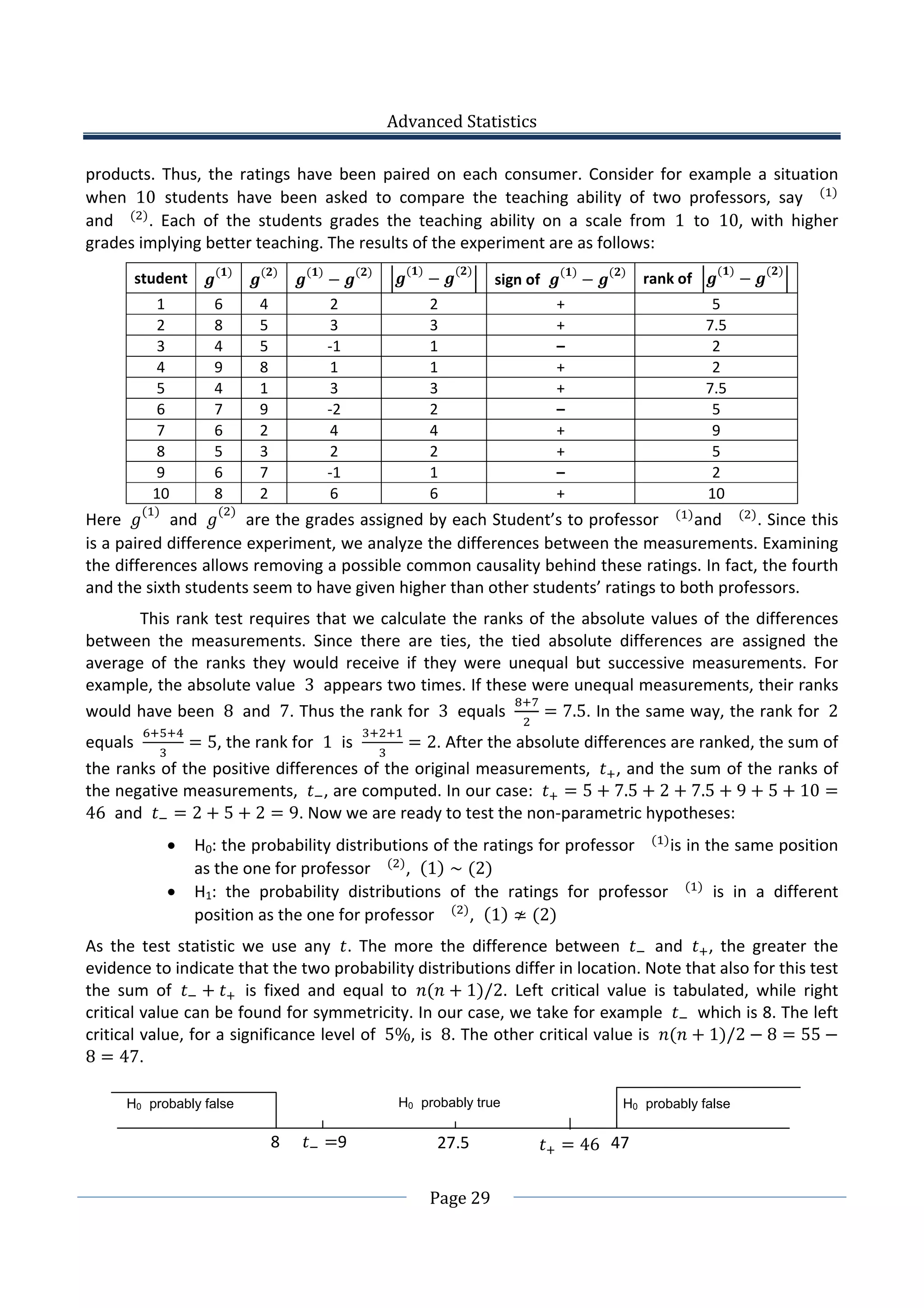 Basics of advanced statistics | PDF