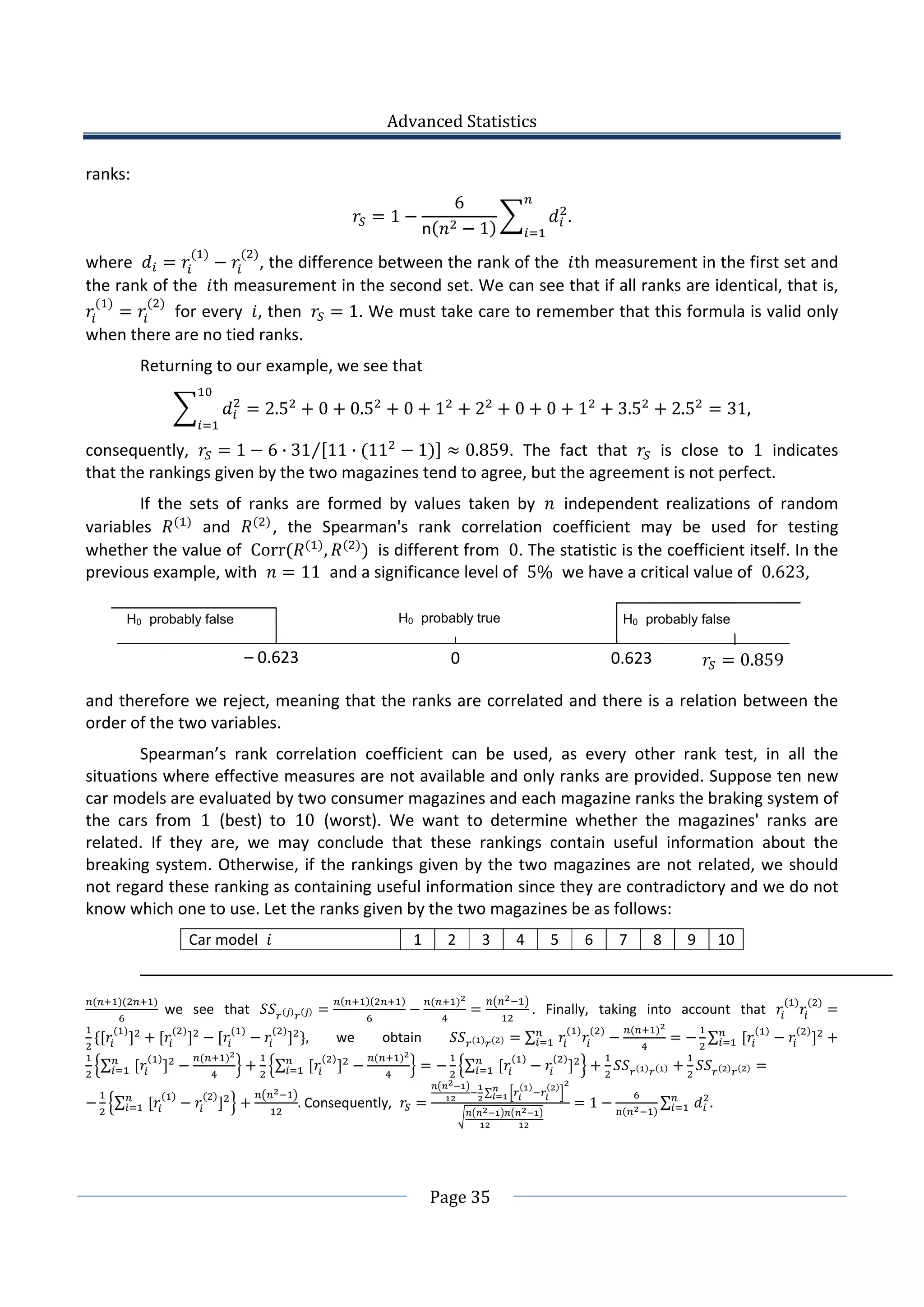Basics of advanced statistics | PDF