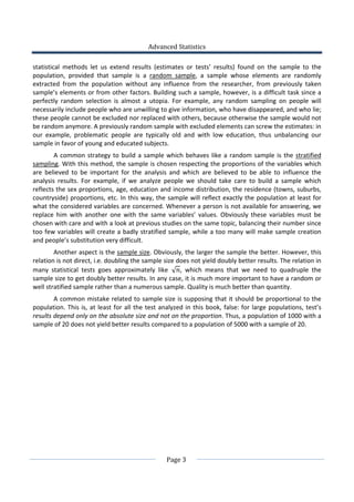 Basics of advanced statistics | PDF