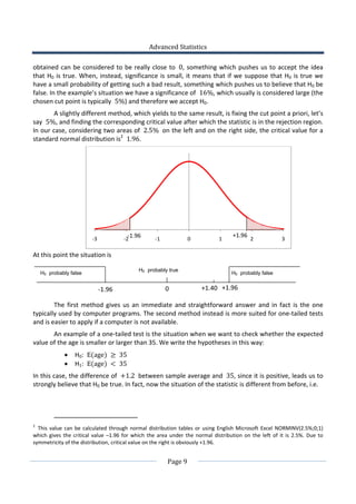 Basics of advanced statistics | PDF