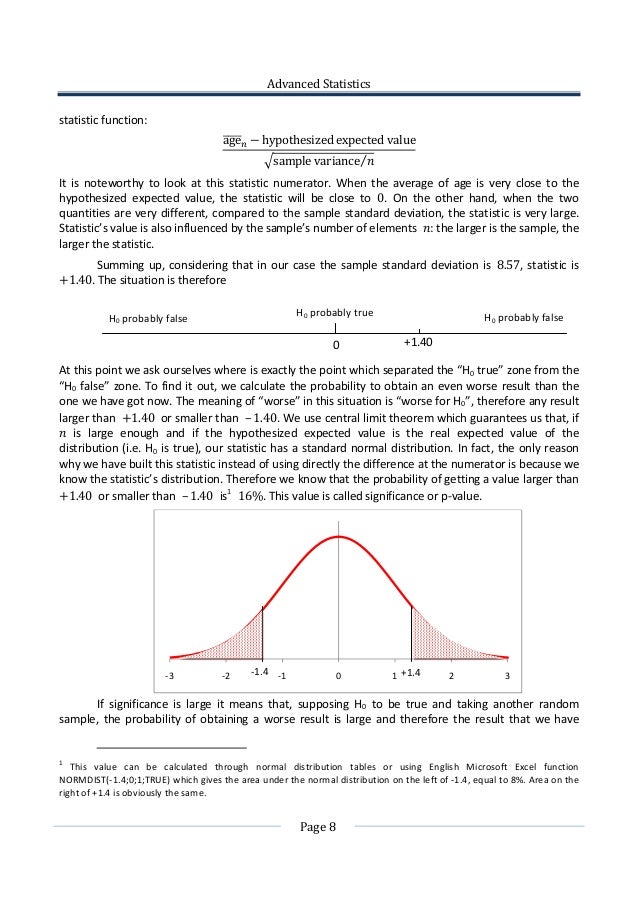 Basics of advanced statistics
