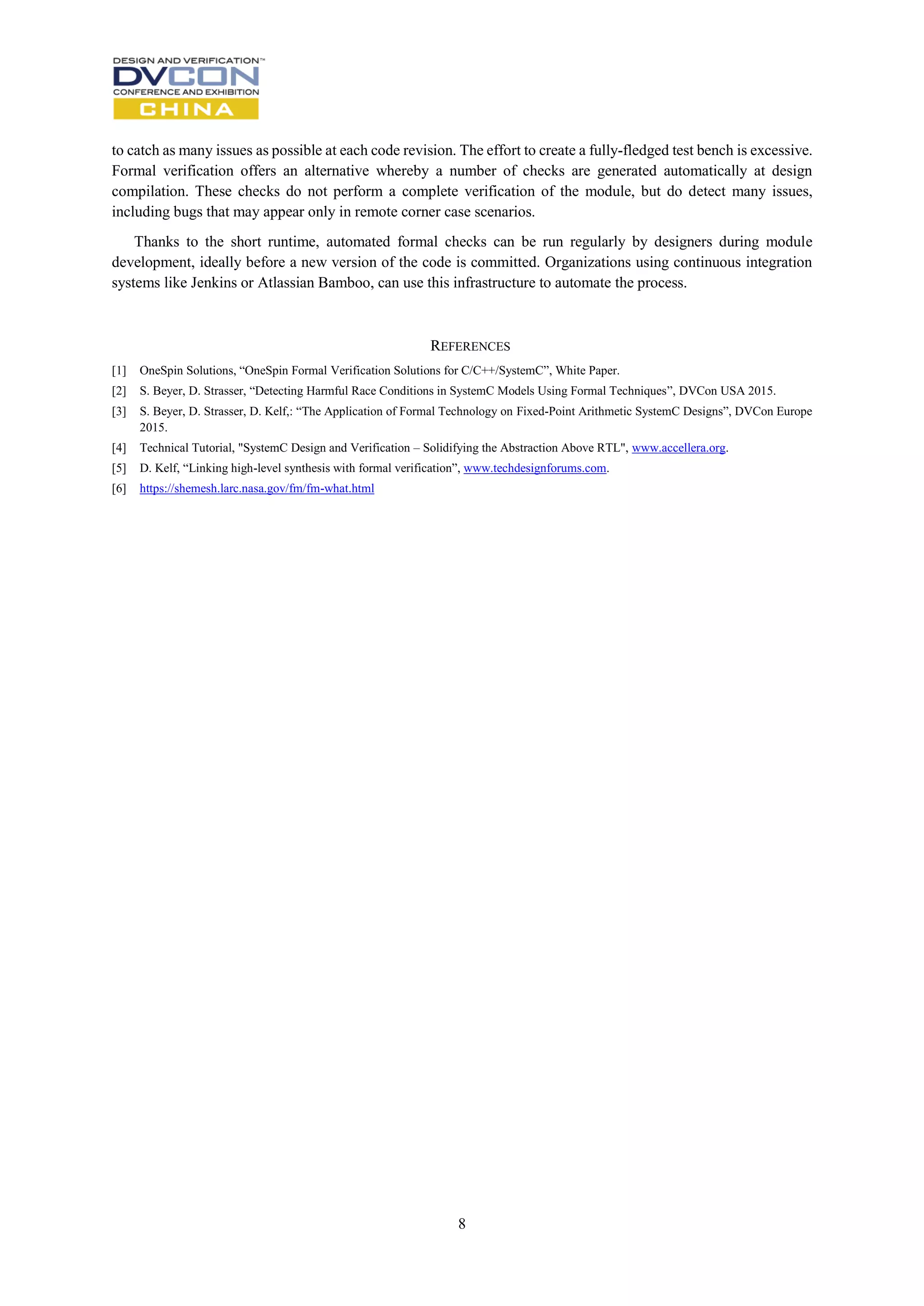 Automated Formal Verification of SystemC/C++ High-Level Synthesis Models | PDF