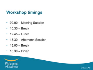 Welcome All: Introduction | PPT