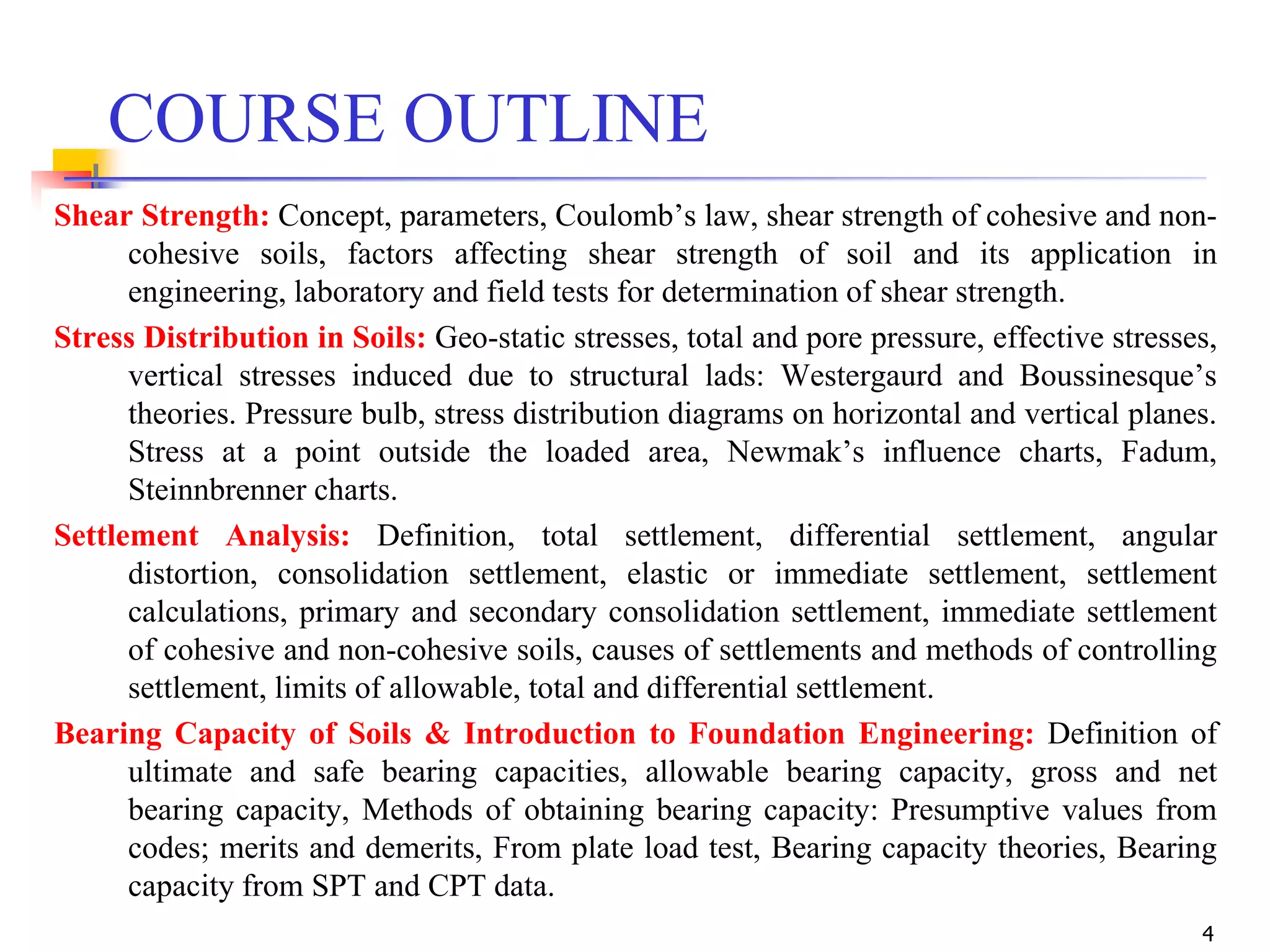 Geotechnical Engineering-II [Lec #0: Course Material] | PPSX