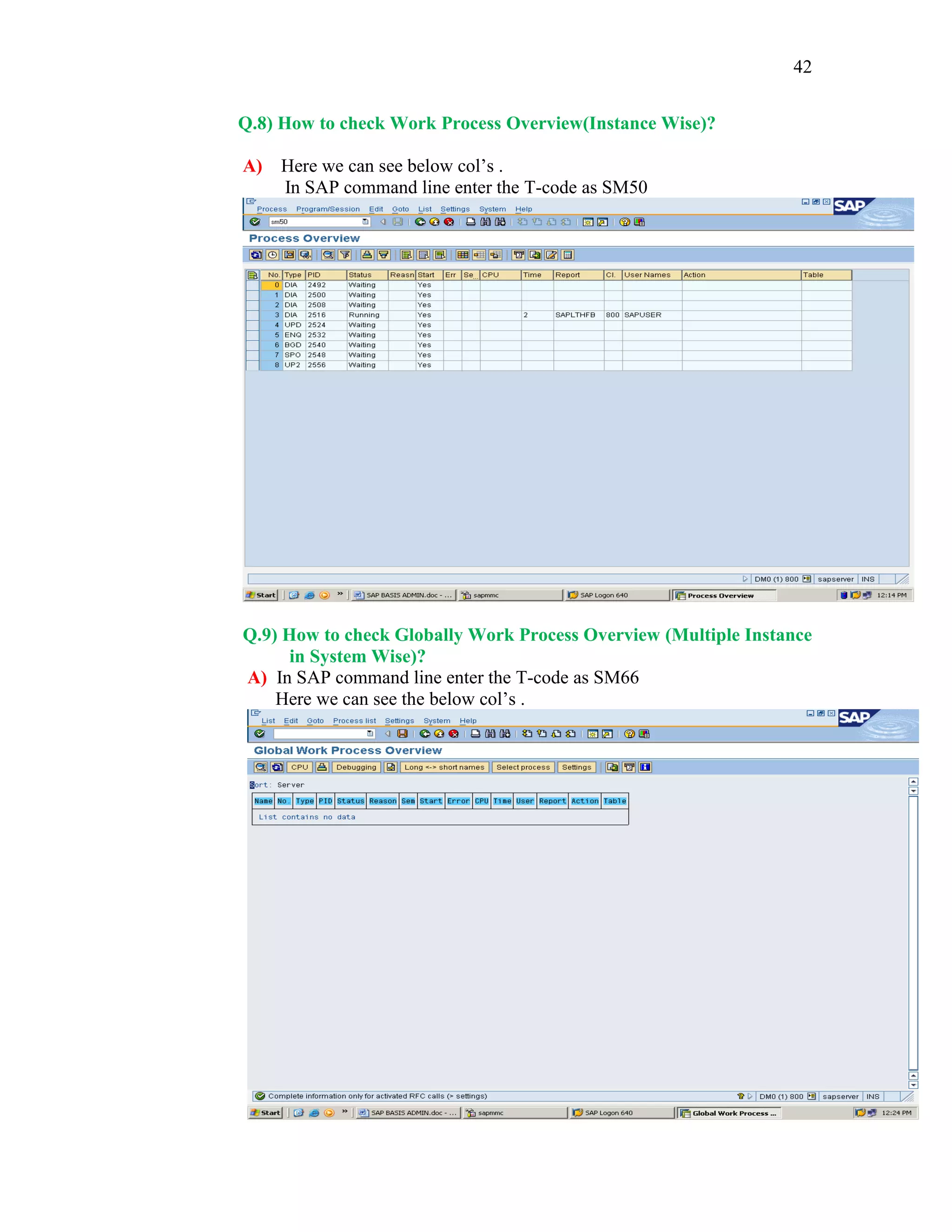 sap basis transaction codes | PDF