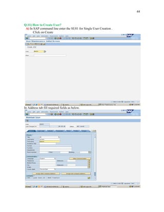 sap basis transaction codes | PDF