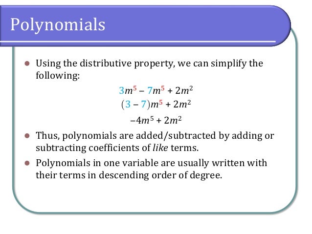 0.2 Exponents and Polynomials