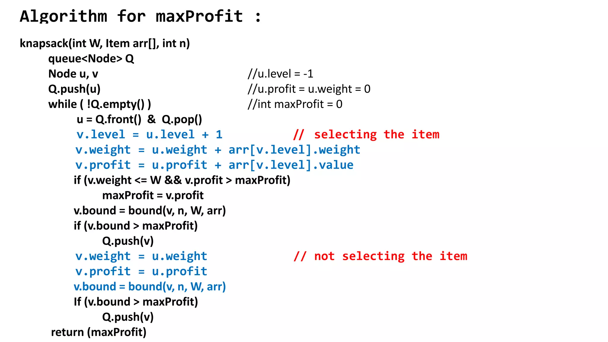 0 1 Knapsack Using Branch And Bound Ppt