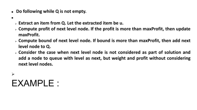 0 1 Knapsack Using Branch And Bound Pptx Technology And Computing