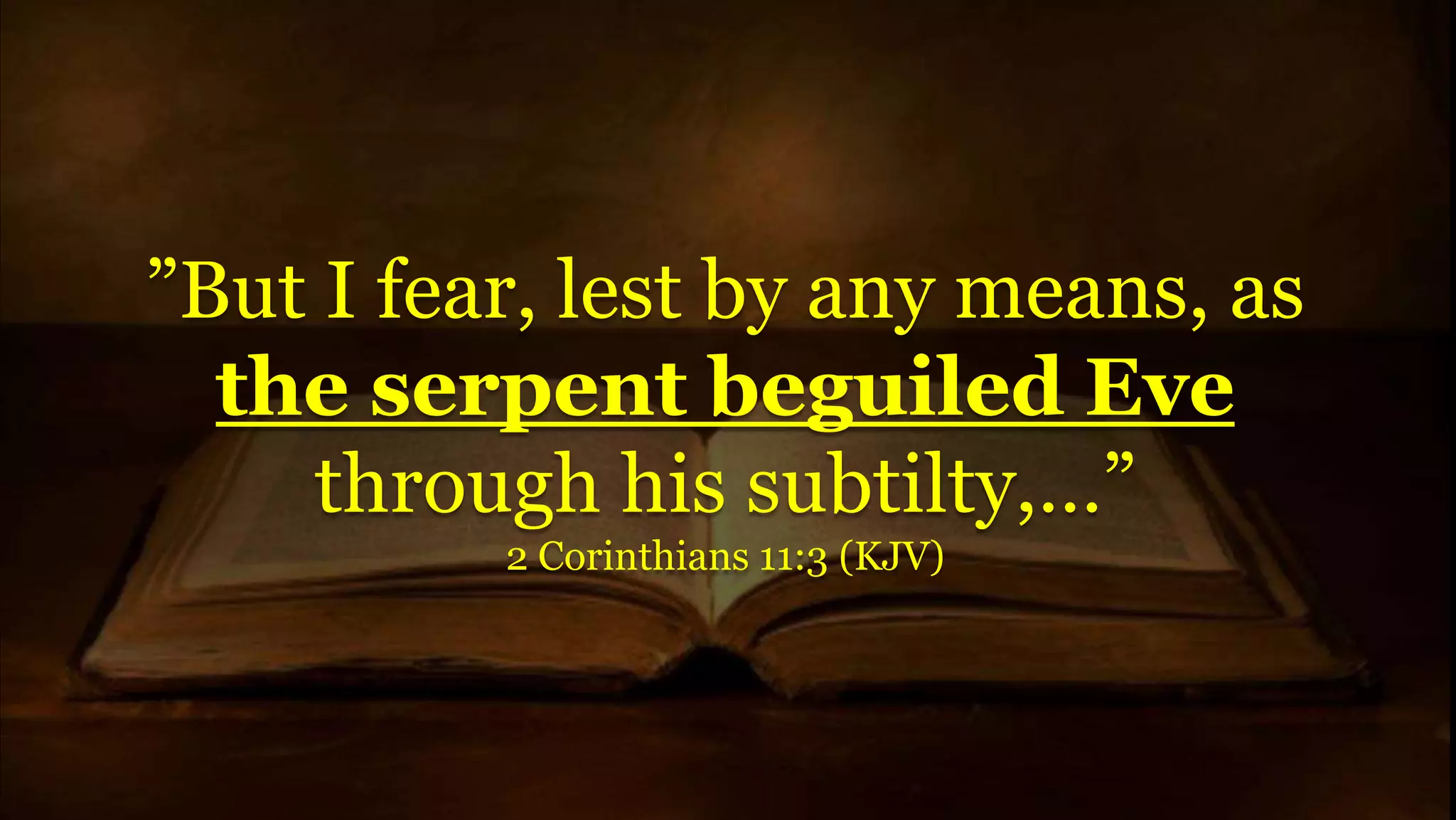What animal was the serpent in the Garden of Eden? | PPTX