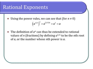 0.6 Rational Exponents | PPT