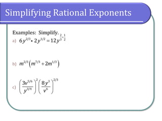 0.6 Rational Exponents | PPT