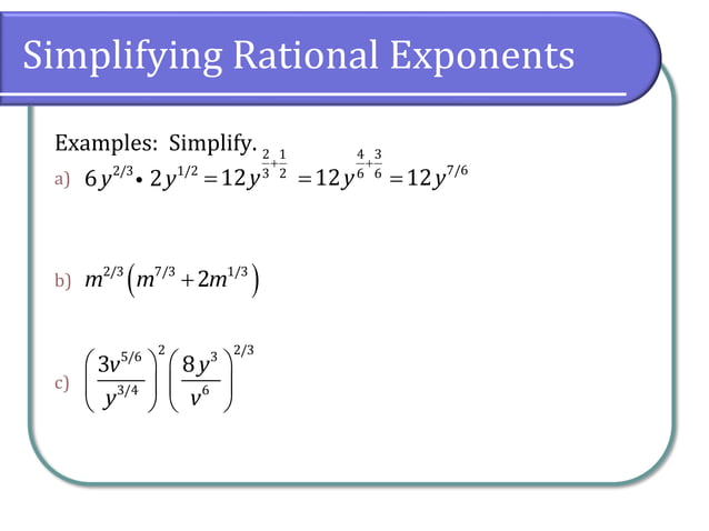 0.6 Rational Exponents | PPT