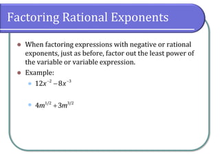 0.6 Rational Exponents | PPT