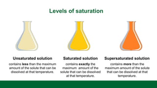 Solutions and solubility | PPTX