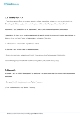 0.5m inspection conveyor user manual | PPTX