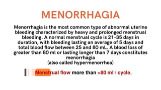 Menorrhagia and metorrhagia | PDF