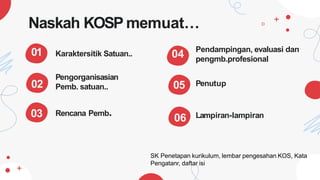 KOSP KURIKULUM OPERASIONAL SATUAN PENDIDIKAN | PDF