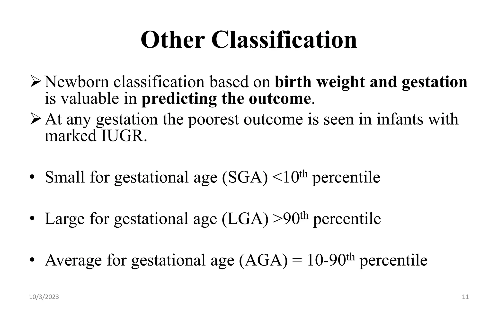0. Classification of Newborn.pptx | Pregnancy | Reproductive Health
