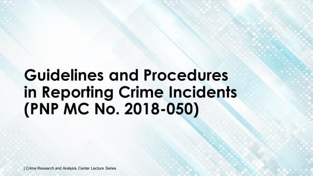 0. Lecture Series on PNP MC 2018-050.pdf | Crime & Harmful Acts to ...