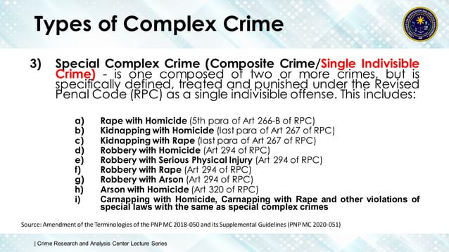 0. Lecture Series on PNP MC 2018-050.pdf | Crime & Harmful Acts to ...