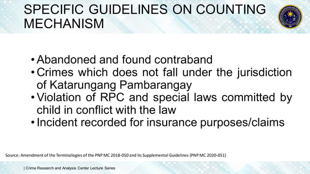0. Lecture Series on PNP MC 2018-050.pdf | Crime & Harmful Acts to ...