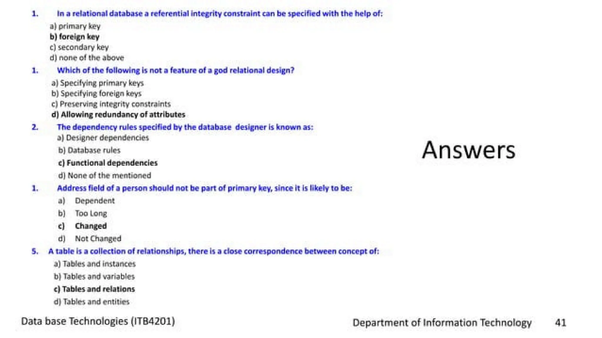 relational management computer engineering | PPT