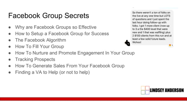 How to build Facebook Group Secrets.pptx | Free download