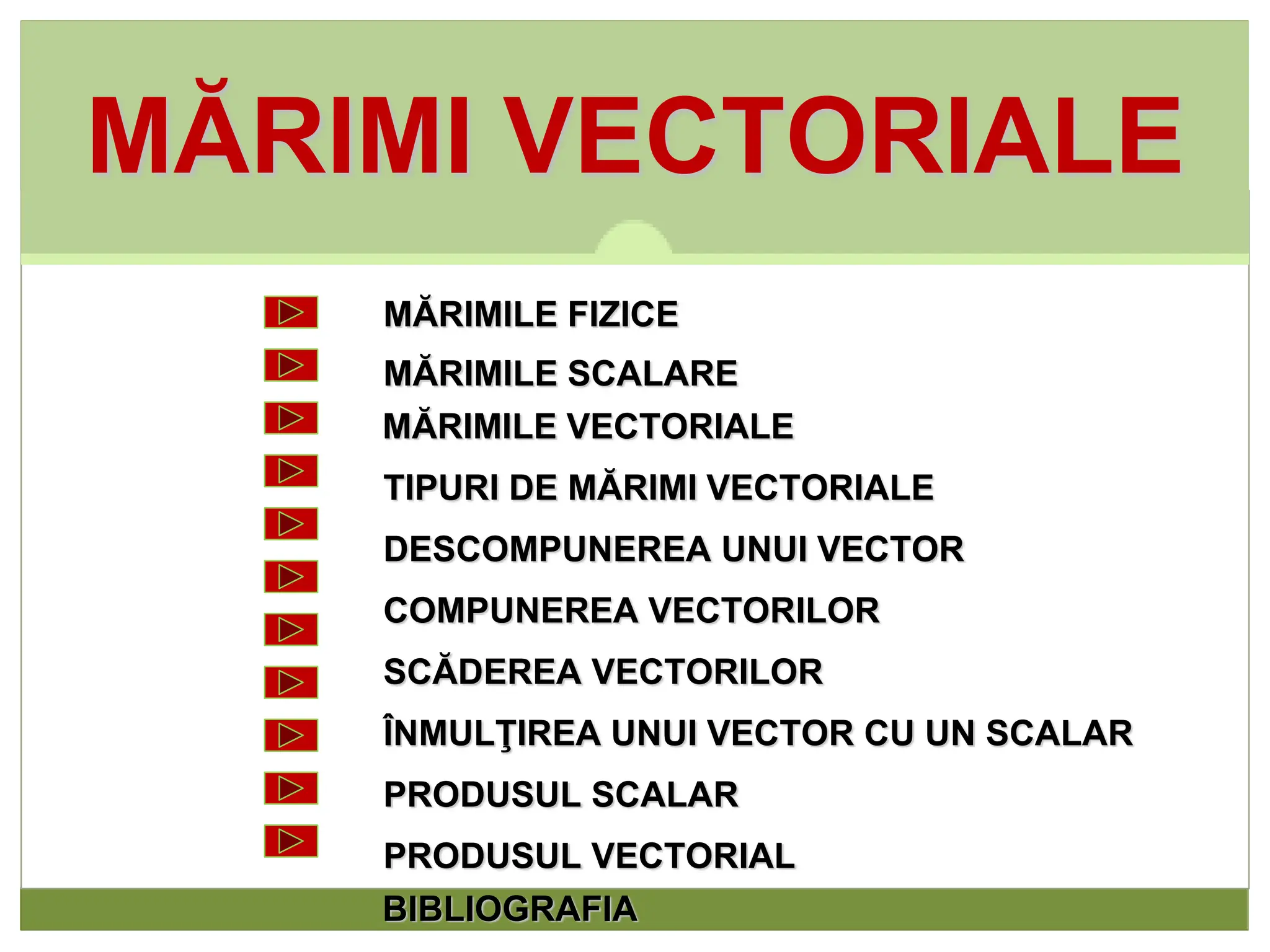 mărimi vectoriale. introducere în operații cu vectori | PPTX