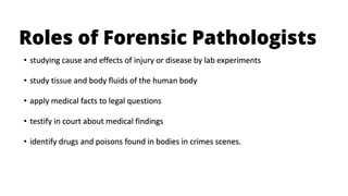 INTRODUCTION TO BASIC FORENSIC PATHOLOGY | PPTX
