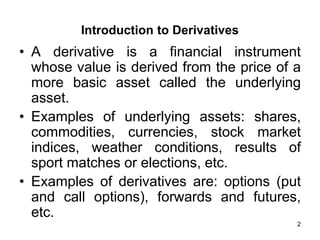 0 Introduction To Derivatives Lecture Ppt