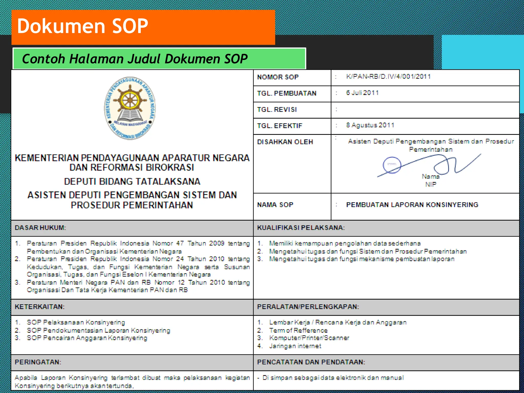 CONTOH Penyusunan SOP Kecamatan Kelurahan Kota Kediri 12-13 Juni 2024.pdf