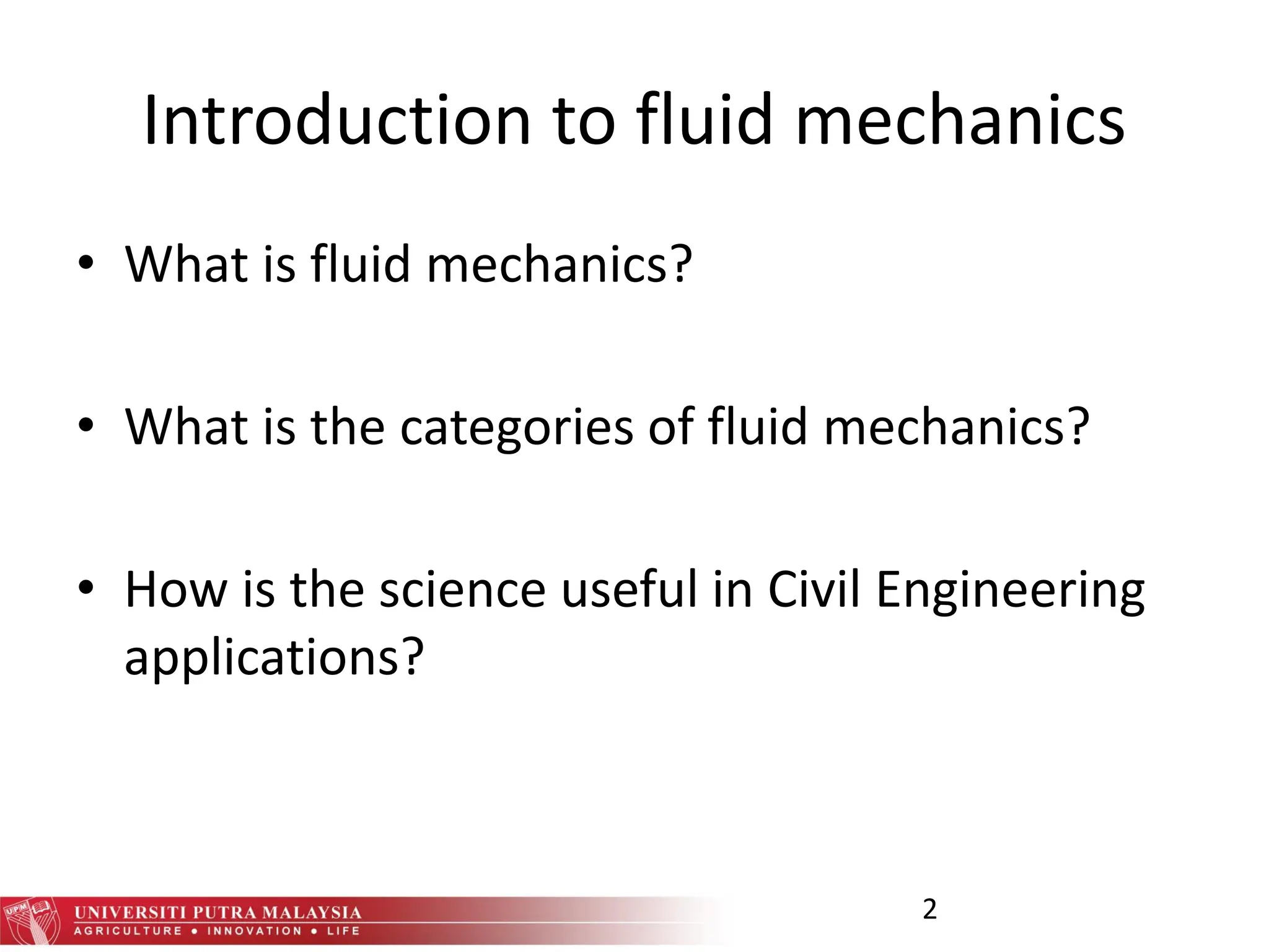 UPM Civil engineering hydraulic year 2 2023 | PDF