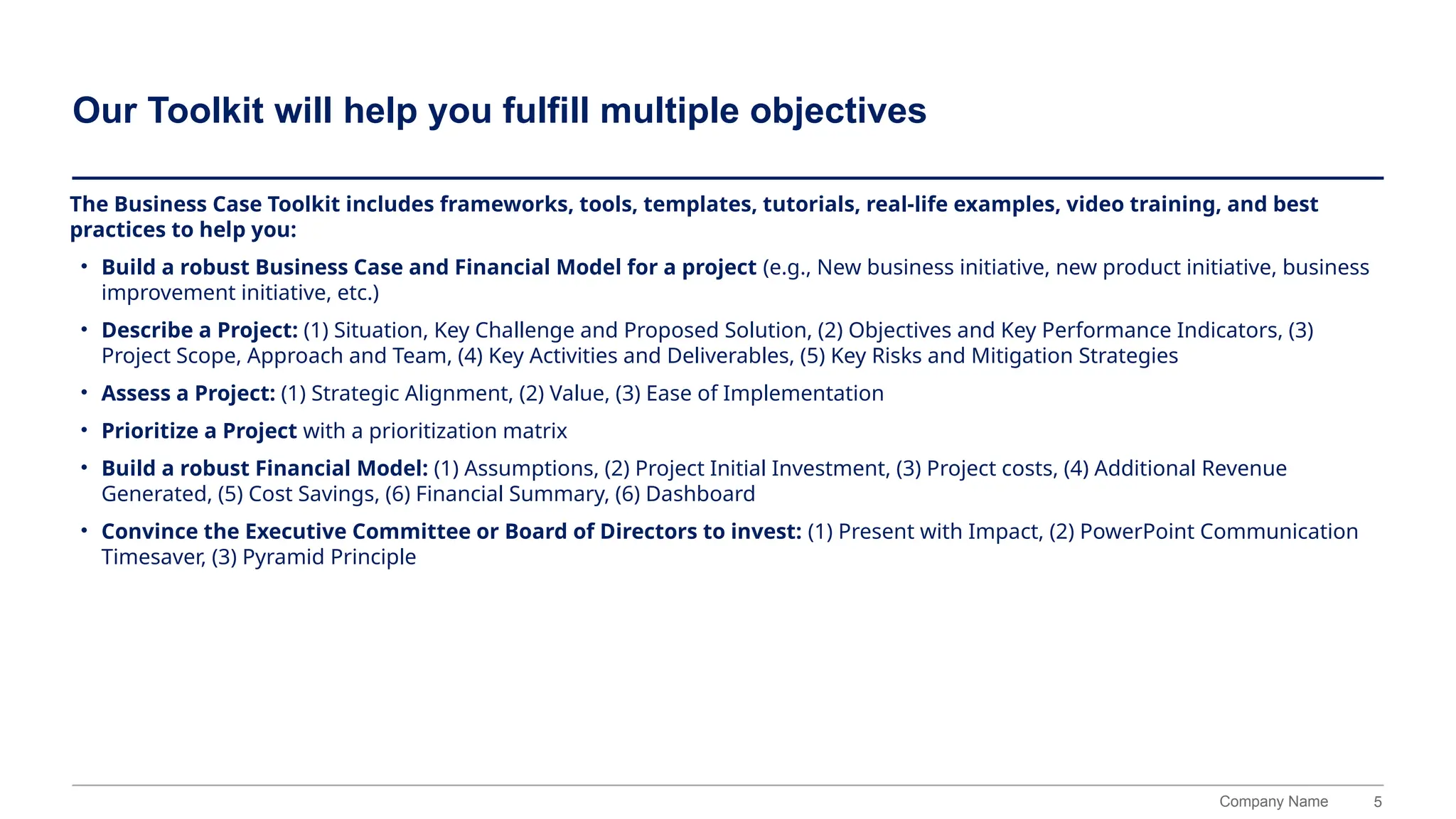0. Business Case Toolkit - by ex-McKinsey, Deloitte and BCG Consultants ...