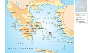 Eje y marco geografía Helade o Grecia Antigua | PPTX