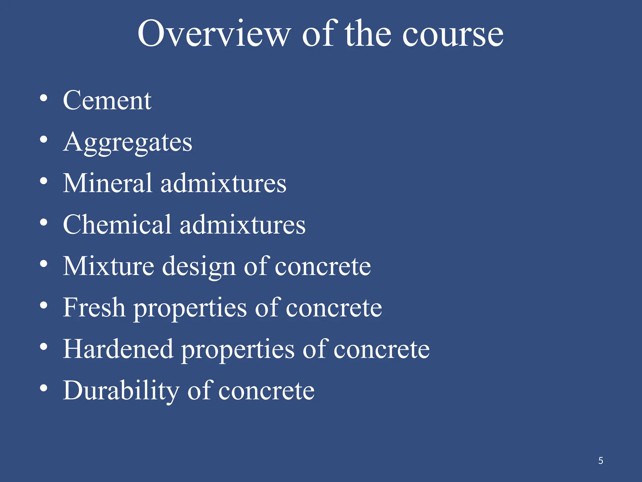 Introduction of advanced concrete technology | PPT