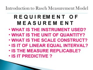 Rasch Model Theorem_Scale Construct | PPT
