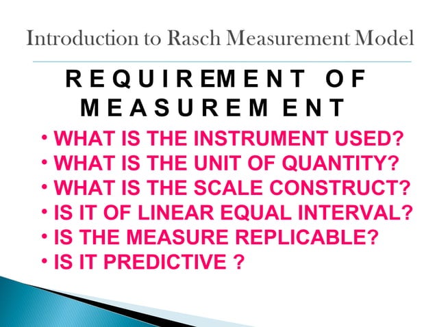 Rasch Model Theoremscale Construct Ppt Databases Computer