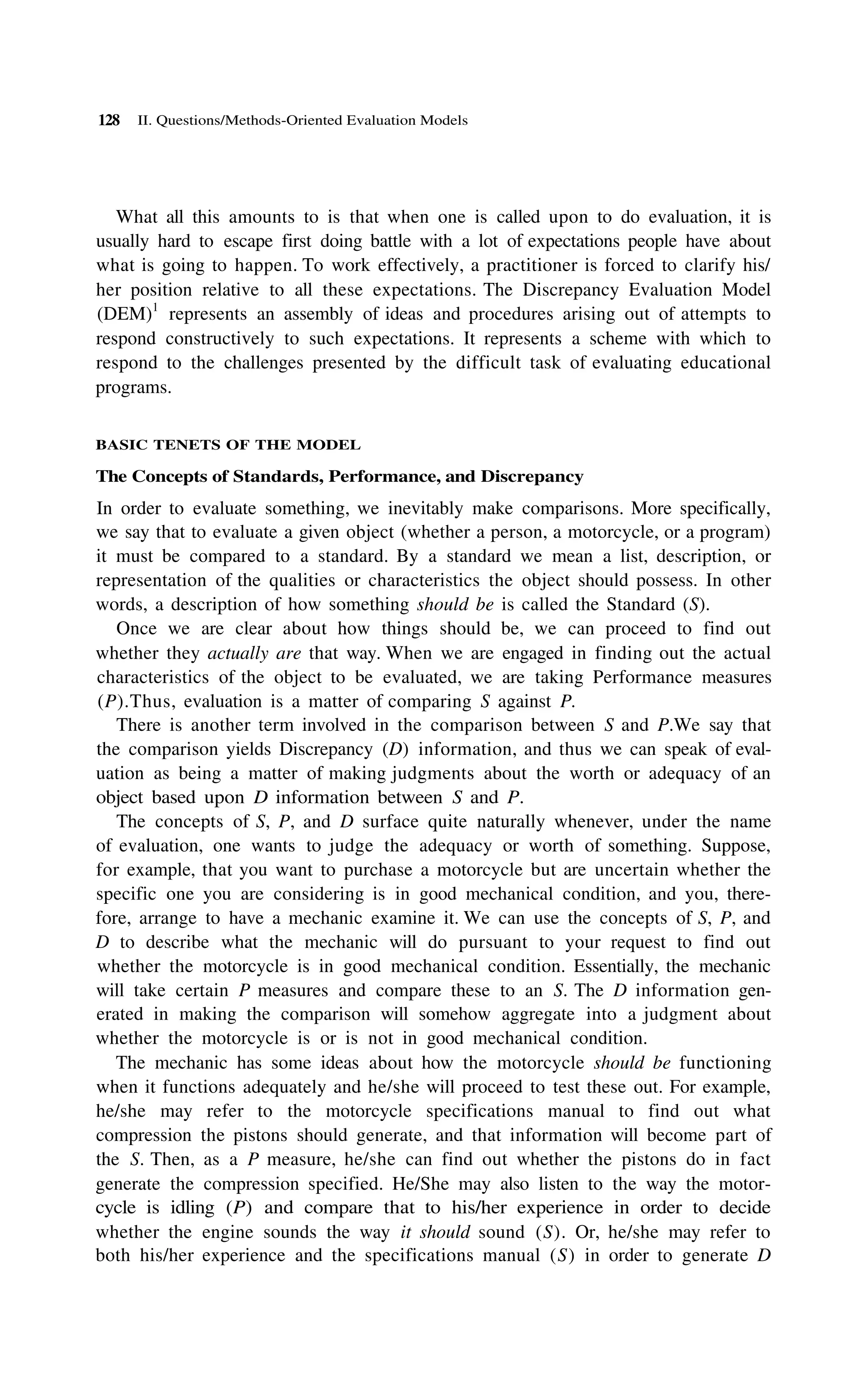 THE DISCREPANCY EVALUATION MODEL | PDF