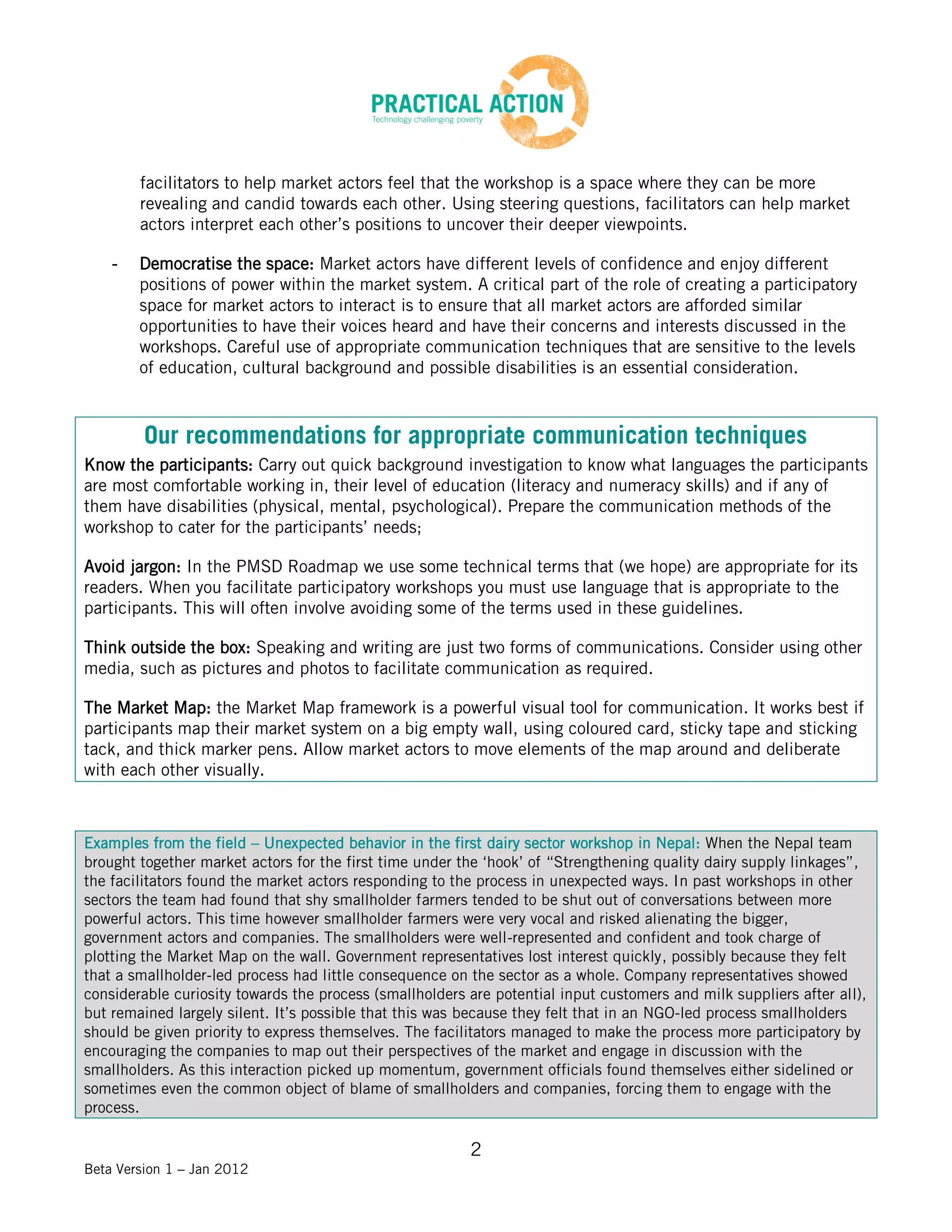 Facilitation Training Materials - Roles of the Facilitator handout | PDF
