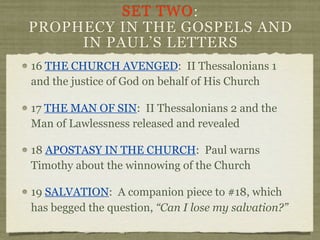 Content of Prophecy Study Set | KEY