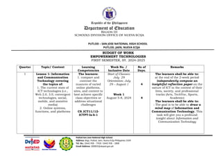 0 - Budget-of-Work-E-TECH- First-Semester-SY-2024-2025.docx